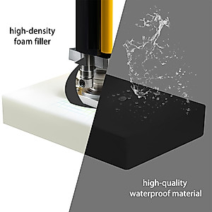 Outdoor Cushions for Patio Furniture 26.5x26.5, Outdoor Seat Cushion & Inclined Back Cushion with Ties, Waterproof Replacement Deep Seat Couch Sofa Chair Cushion for Backyard Garden Deck, Black