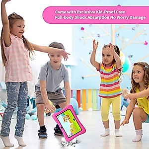 COLORROOM 7 inch Tablet for Kids 2GB 32GB Android 11 Preinstalled Parental Control Children Education Toddler Tablet with Shockproof Kickstand Case, GMS Certified, Google Tableta YouTube Netflix