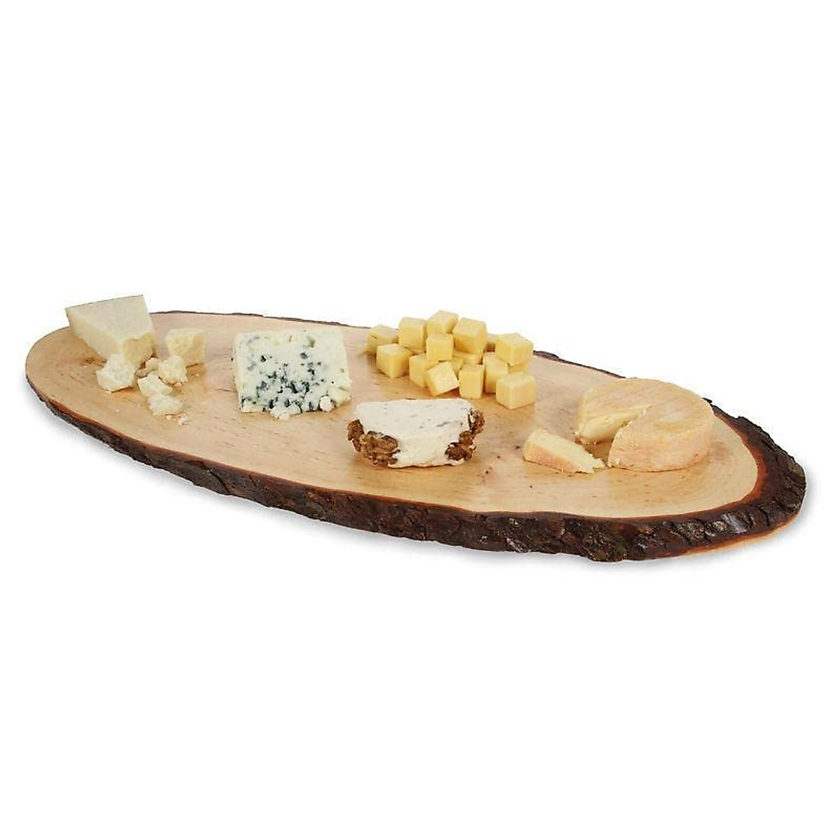 Boska Holland Cheese Board, European Ash Wood w. Polished Surface, Natural Bark, 22" x 8", Taste Collection