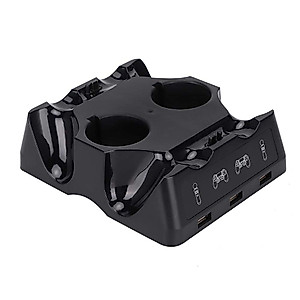 Controller Charger, Multi-Functional Dual USB Charging Dock Controller Charging Station with Green and Red Indicator Light for / Move/ VR Controller.