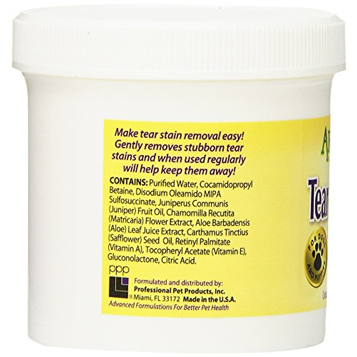 PPP Pet Aroma Care 100 Count Tear Stain Remover Wipes