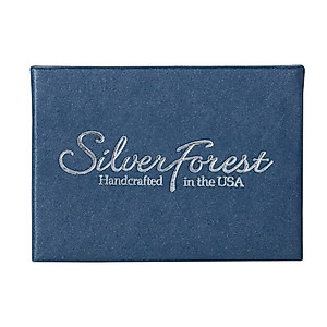 Silver Forest Blue & Silver Tone Teardrop Dangle Earrings