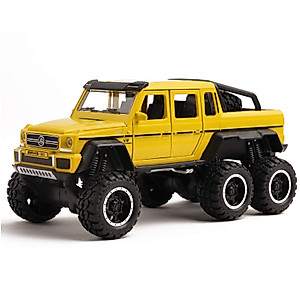 Vokodo Luxury Model Truck 6X6 Off-Road SUV 1:32 Scale G63 with Opening Doors Lights and Sounds Realistic Toy Vehicle Kids Exotic Car Freewheel Great Gift for Children Boys Girls Toddlers