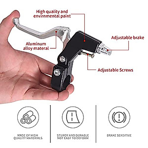 GASHWER Complete Bike Brakes Set, Universal Bike Front and Rear MTB Brake, Inner and Outer Callipers Cables Lever Kit with Multi-Tool Wrenches Silver