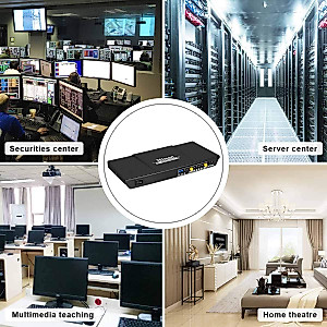 TESmart HDMI Switch 4X1 Quad Screen Multi-Viewer Splitter Seamless Switcher with 5 Display Modes IR Remote, Support 1080P@60Hz 4 in 1 Out(Black)