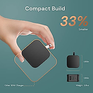 USB C Wall Charger 30W 2-Port Compact for iPhone 13 Charger Block with 18W Type C Power Delivery Foldable Power Adapter PD Compatible with iPhone 13 Pro Max Mini 12 iPad Pro AirPods Pro Galaxy Pixel