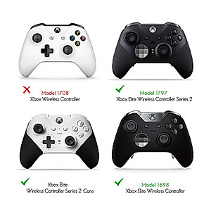 TOMSIN Xbox Elite Controller Series 2 and Series 1 Paddles,Metal Stainless Steel Paddles for Xbox One Elite 2 &1 Controller,Xbox Controller Elite 2 Core Accessories(2 Medium & 2 Mini) (Silver)