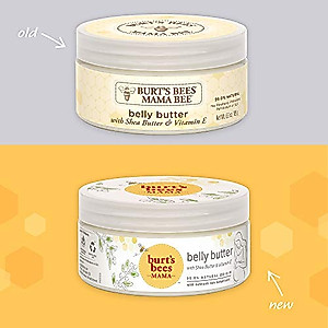 Burt's Bees Mama Bee Belly Butter, Fragrance Free Lotion, 6.5 Ounce Tub