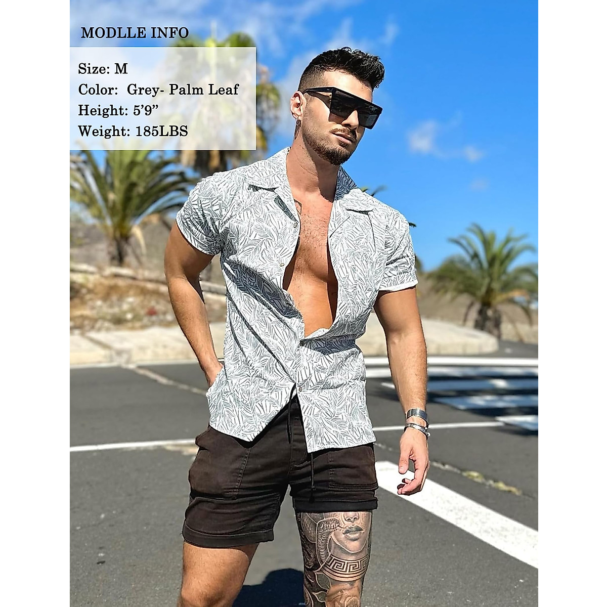 COOFANDY Men Linen Aloha Shirts Button Up Lightweight Beach Wear Wedding T Shirts