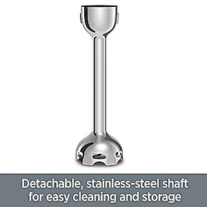 All-Clad Cordless Rechargeable Stainless Steel Immersion Multi-Functional Hand Blender, 5-Speed, Silver