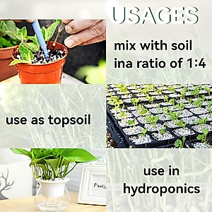 12QT Perlite for Plants, 3-6mm Horticultural Medium pearlight for Indoor & Outdoor, perilite Bulk Soil Amendment for Enhanced Drainage and Growth…