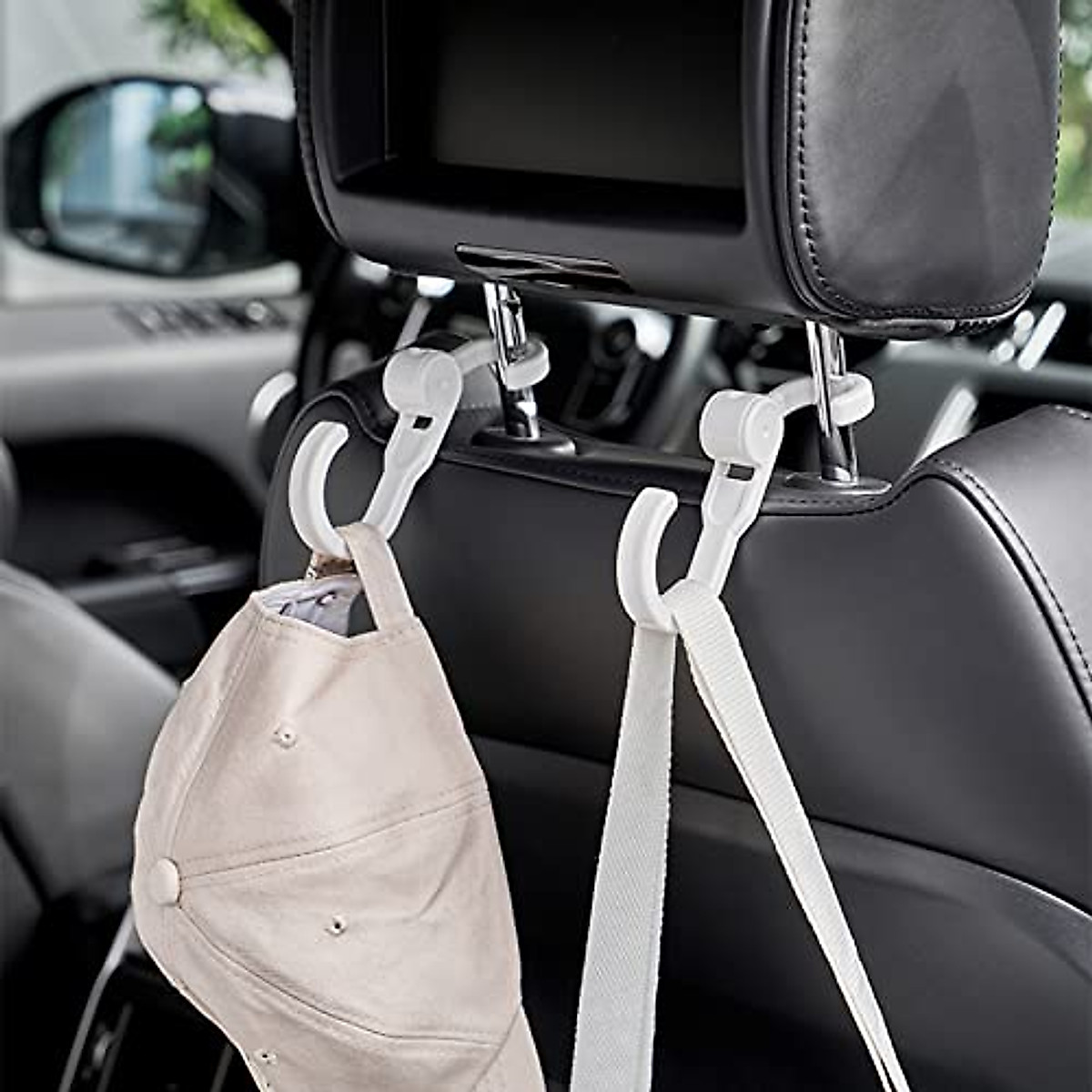 EIKS 6 Sets Rotatable S Shaped Hooks Multi Purpose for Clothes Laundry Bags Towels Door Knobs Shopping Carts