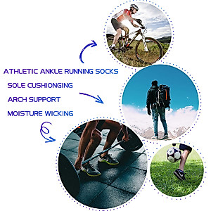 COOVAN 10 Pairs Mens Ankle Socks Men 10 Pack Low Cut Comfort Cushion Casual Socks