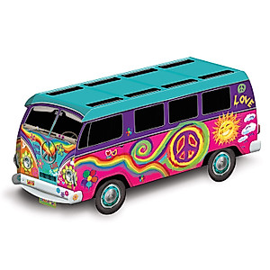 Beistle 3-D 60's Bus Centerpiece, 9.75”, Multicolored