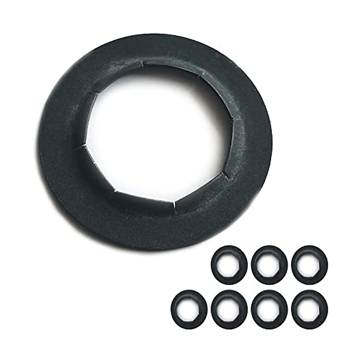 (8-Pack) 1/2" Axle Push Nuts, Dolly Wheel Lock Washers with Oiled Phosphate Finish - Fit 1/2” Axle Rods on Dollies, Yard Trailers, and Lawn Wagons