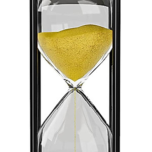 SuLiao Hour Glasses with Sand 60 Minutes: Large 10 Inch Wooden Gold Sand Timer Clock, Reloj De Arena 1 Hora, Antique Sand Watch 60 Min, 1 Hour Hourglass Sandglass for Home Office Desk Decor