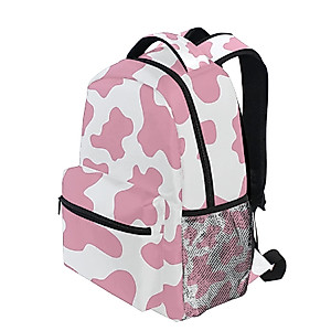 Bookbags Laptop Backpack for High School Adult Men Pink Cow Print Camo Camoflage Travel College Teens Student Casual Shoulder Daypack