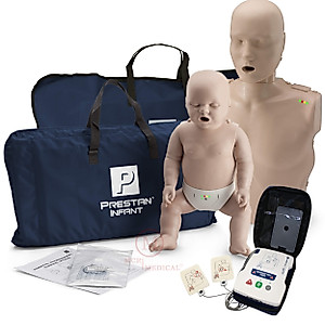 MCR Medical PRESTAN Adult and Infant CPR Manikin Kit with Feedback, Prestan UltraTrainer, and MCR Accessories