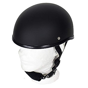 MONACO TRADERS SOA Beanie Novelty Flat Black Motorcycle Half Helmet Cruiser Biker S,M,L,XL,XXL (XL, Flat Black)