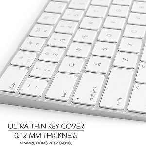 ProElife Keyboard Cover Skin for 2024 Magic Keyboard with Touch ID and Numeric Keypad iMac M4 A3119 0.13 mm Ultra-Thin TPU Protector U.S Layout (Clear)