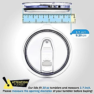 30 OZ - 4 Replacement Lids for Yeti Tumblers like Yeti Lids - 3.7 Inch Diameter - Spill Proof Lids for Yeti Tumblers - Tumbler Lid for Yeti Tumbler 30 oz, Tumbler Lids 30 oz Replacement Lid, Fit Yeti Cup