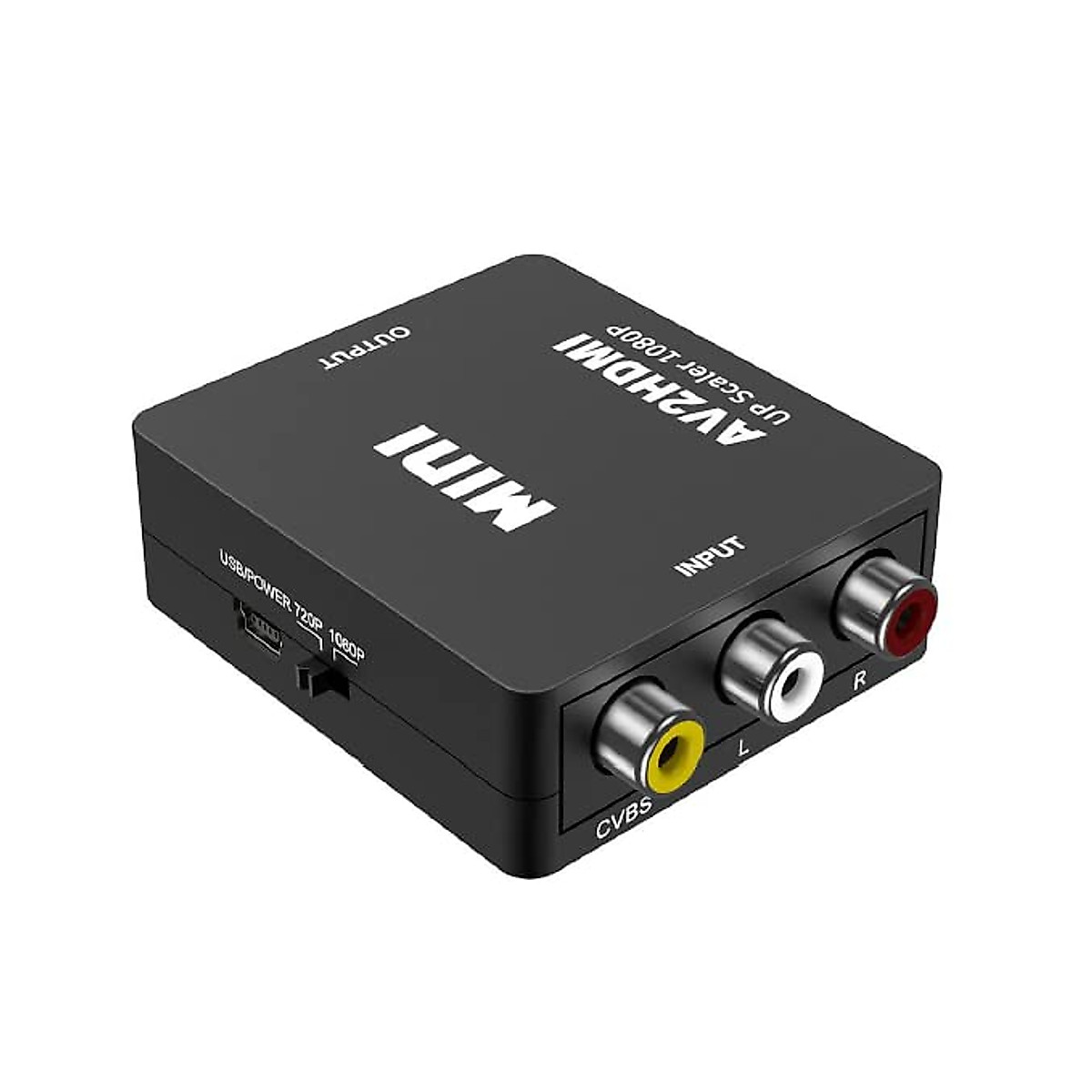 UPGROW RCA to HDMI Converter 1080P Mini CVBS to HDMI Composite Video Audio Converter AV to HDMI Converter Supports NTSC PC Laptop Xbox PS4 PS3 TV STB VHS VCR Camera DVD, UPGROWRCAH01