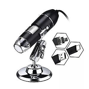 LXXSH Digital Microscope Magnifying Camera with Light Charging Stand Handheld Inspection Magnifier (Color : A, Size : One Size)