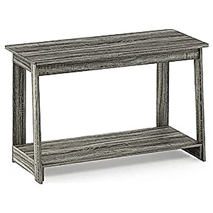 Furinno 18041GYW Beginning TV Stand, French Oak Grey, 15.59 x 35.04 x 21.65 inches
