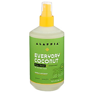 Alaffia Everyday Coconut Face Toner, Helps Hydrate and Balance Skin for All Skin Types. Made with Coconut Water, Neem, and Papaya, Cruelty Free, No Parabens, Vegan, Purely Coconut 12 Fl Oz