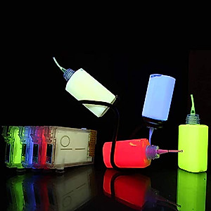 Invisible UV Black Light Ink for Inkjet Printers, Fluorescent Invisible UV Ink Visible only at Black Light (White, 100 ml)
