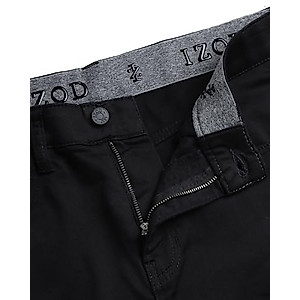 IZOD Men's Jeans - Regular Fit Comfort Stretch Knit Denim Jeans - Straight Leg Casual Pants for Men, Size 36W x 32L, Black
