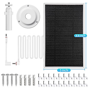 1 Pack - Solar Panel for Ring Camera Compatible with Ring Stick Up Cam Battery, Ring Spotlight Cam Plus/Pro(Battery) Charger Outdoor with 13Ft Charger Cable - Camera Not Included