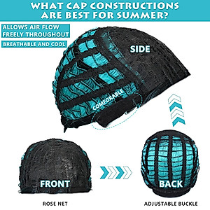 FAVE Ombre Bluish Green Wig Long Wavy Side Part Wig Heat Resistant Synthetic Hair Teal Blue Wig Mermaid Wigs for Women (Ombre Bluish Green)