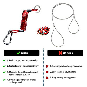 Trailer Breakaway Switch, Briidea 4ft Breakaway Coiled Cable with Electric Brake Switch for RV Towing Trailer