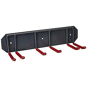 Wall Mounted Rack Organizer for Skis and Poles Heavy Duty Horizontal Wall Ski Rack Garage Storage with Metal Frame and Padded Hooks Indoors Outdoors Premium Wall Hooks (Medium Holds 2 Set of Ski's)