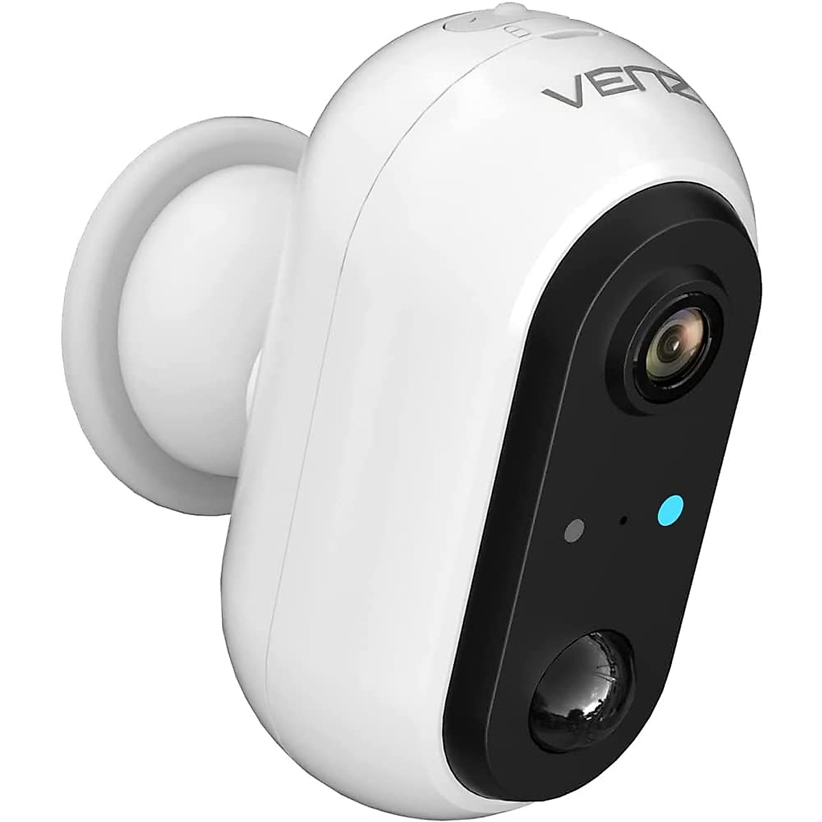 VENZ Security Camera Outdoor Wireless, IP66 Weatherproof, 1080P Battery Powered WiFi Surveillance Cameras, Night Vision, Motion Detection, 2-Way-Talk, Compatible with Alexa (White-2020)