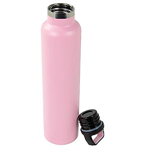RTIC 26 oz Vacuum Insulated Water Bottle, Metal Stainless Steel Double Wall Insulation, BPA Free Reusable, Leak-Proof Thermos Flask for Hot and Cold Drinks, Travel, Sports, Camping, Flamingo Matte