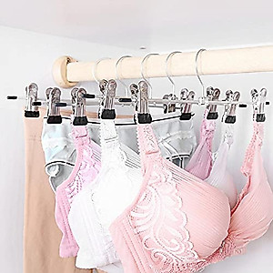 10Pcs Metal Pants Hangers Skirt Hangers with Clips Trouser Clip Hangers Clothes Hangers Rack Non Slip Hanging Hook for Skirts Jeans