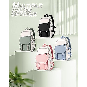 UPPACK Backpack small backpack for women aesthetic college backpack travel backpack Hiking Preppy Backpack for Men Lightweight Casual Daypack（Grey Green）