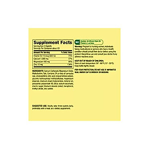 Spring Valley | Calcium, Magnesium & Zinc Plus Vitamin D3 | 250 Coated Caplets | Healthy Bones, Teeth, Nerve, Muscle, Heart & Immune Function + STS Home Fridge Magnet.