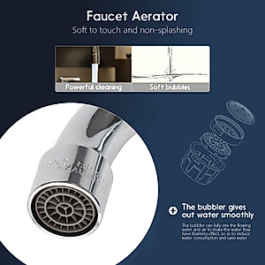 4 Inch Center Commercial Sink Faucet Wall Mount Kitchen Hand Sink Faucet, 1/2" NPT Male Inlet, Brass Constructed & Chrome Polished, with 10" Swivel Spout & Dual Lever Handles