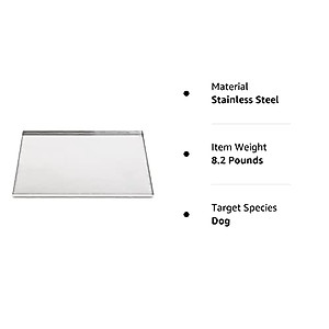 Metal Replacement Tray for Dog Crate - Stainless Steel - 41 x 26 x 1 - Chew Proof And Crack Proof Pet Kennel Tray - Replacement Pan for Midwest Central Metal Crates - by Pinnacle Woodcraft