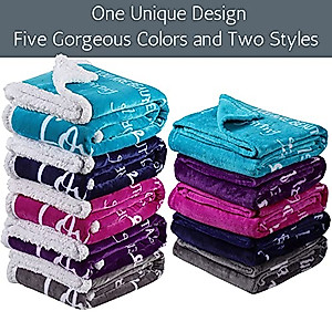 Mom Blanket, Mom Birthday Gifts, Mothers Day Gifts from Daughter or Son, Snuggly Soft Cozy Throw Blankets Filled with Gratitude, Mom Gifts, Mothers Day Blanket 60x50 Inches (Grey, Fleece)