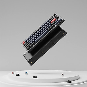 Keychron Q2 Wired Custom Mechanical Keyboard Knob Version, 65% Layout QMK/VIA Programmable Macro with Hot-swappable Gateron G Pro Red Switch Double Gasket Compatible with Mac Windows Linux (Black)