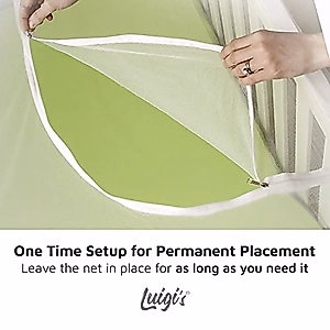 Mosquito Net for Cot, Crib & Cot Bed - Baby Mosquito Insect Net - Cat Net with Zipper Feature for Quick, Easy Access to Your Baby (by Luigi's)