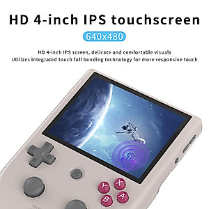 RG405V Handheld Game Console 4’’ IPS Touch Screen Android 12 Unisoc Tiger T618 64-bit Game Player Built-in 5500mAh Battery 128G TF Card with 3154 Games(RG405V Gray)