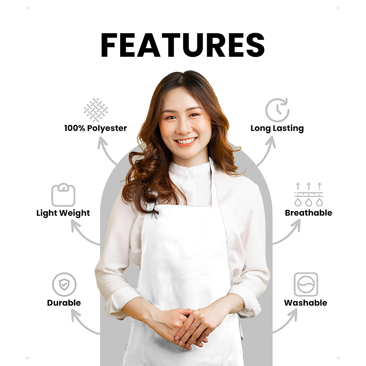 Avalon Kitchen Apron 12 Pack Bulk White Aprons Perfect Kitchen Cooking Apron Best Chef Apron for Man and Women Ideal for BBQ Painting and Restaurant