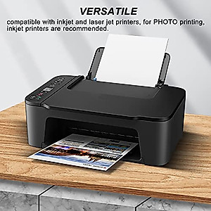 ESHANG Photo Paper for Printer Picture Printer Paper Glossy White Photographic Paper Photo Quality Printer Paper Variety Package (80 Sheets,3.5 x 5 Inch, 4 x 6 Inch, 5 x 7 Inch, 8.5 x 11 Inch) 200gsm