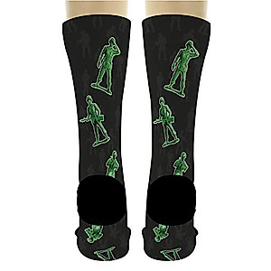 ThisWear Nostalgic Socks Toy Soldier Socks Army Crew Socks Little Green Army Men 1-Pair Novelty Crew Socks