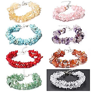 7 Chakra Natural Chip Stone Beads 3-5mm 100g About 500 Pieces Irregular Gemstones Healing Crystal Loose Rocks Bead Hole Drilled DIY for Bracelet Jewelry Making Crafting (3-5mm, 7 Chakra Color Mix)